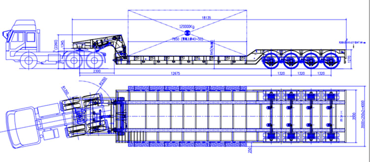 4 Axle Detachable Lowboy Trailer for Sale in Zambia